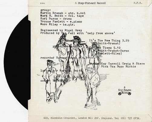 THE FALL It s The New Thing Vinyl Record 7 Inch Step-Forward 1978